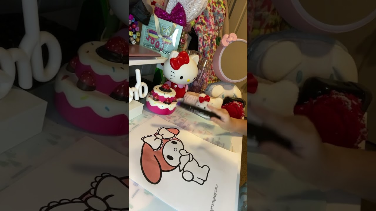 My melody cute coloring sheet