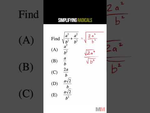 Simplifying Radicals with Variables SAT ACT Review