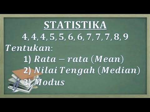 Statistika. cara mencari nilai Mean, median dan modus data tunggal
