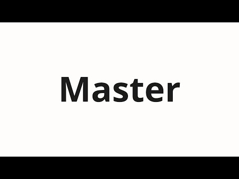 Cách phát âm Master
