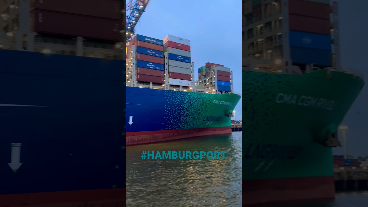 World’s third largest container shipping company Vessel - CMA CGM #shipping #shorts #french #hamburg