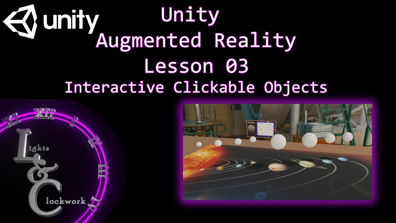 Unity Augmented Reality Tutorial Lesson 03 - Interactive Clickable Objects