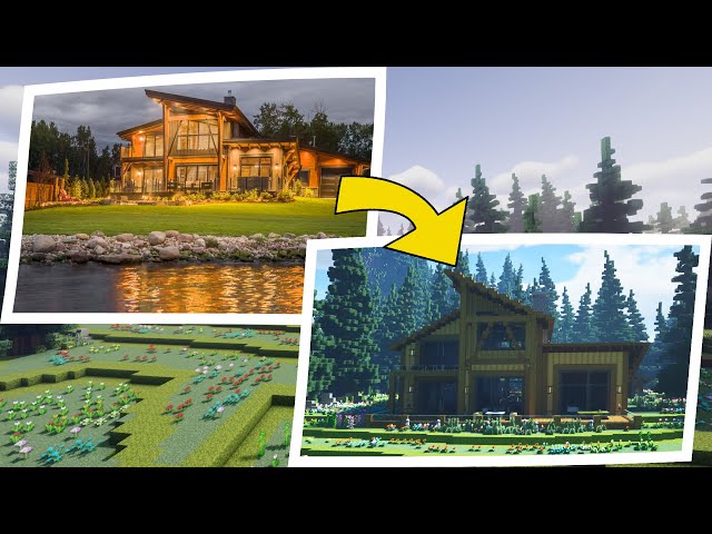 🏠Modern Lakeside Cabin / Chalé Moderno - Minecraft Minecraft Map