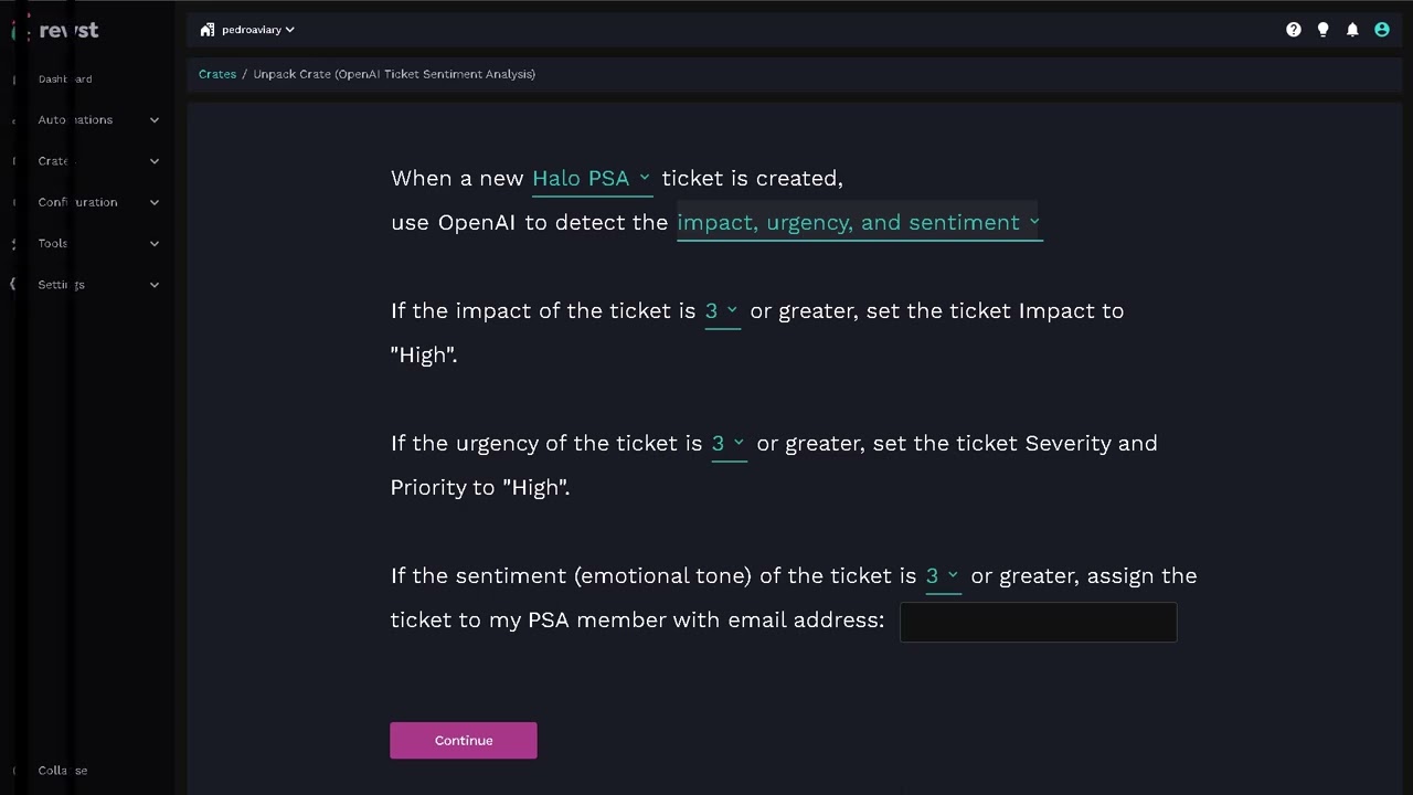OpenAI Ticket Categorization & Sentiment Analysis with Rewst - Rewst