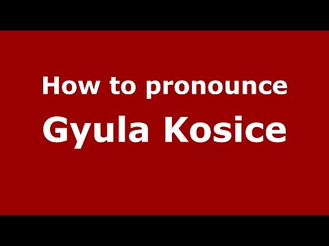 How to pronounce Gyula Kosice (Spanish/Argentina) - PronounceNames.com