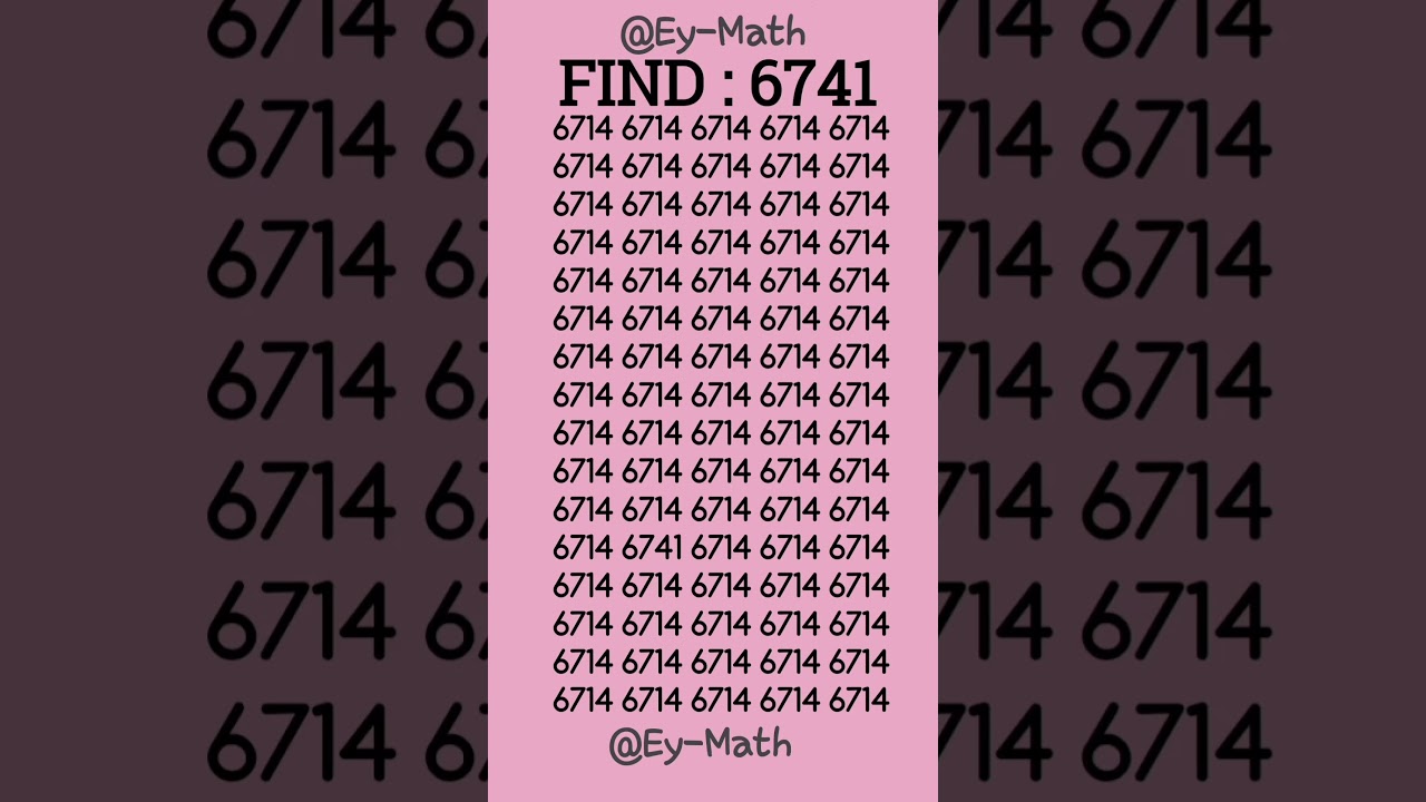 Pin point the odd 6741 in 10 seconds #fyp #fypシ゚ #fypyoutube #iq #shorts