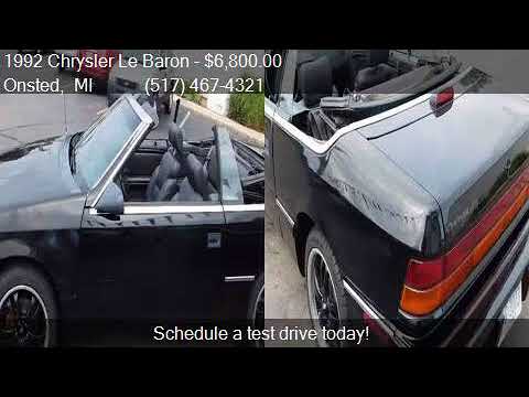 1992 Chrysler Le Baron GTC Turbo 2dr Convertible for sale in
