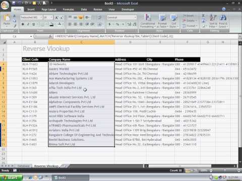 Reverse Vlookup - Excel Hours