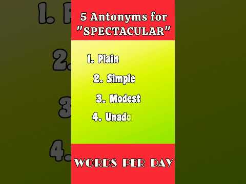 Antonyms of "SPECTACULAR" #englishlearners #englishlearning #spectacular