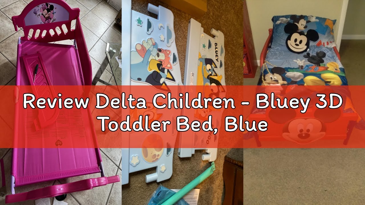 Review Delta Children - Bluey 3D Toddler Bed, Blue
