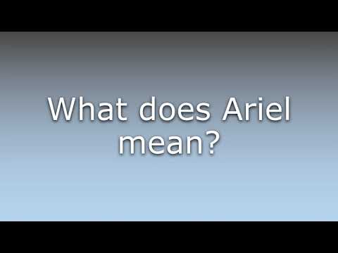 What does Ariel mean?
