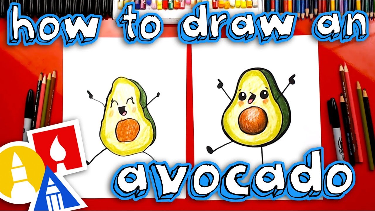How To Draw A Funny Avocado