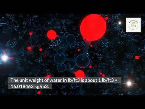 Unit Weight Of Water In Lb/Ft3
