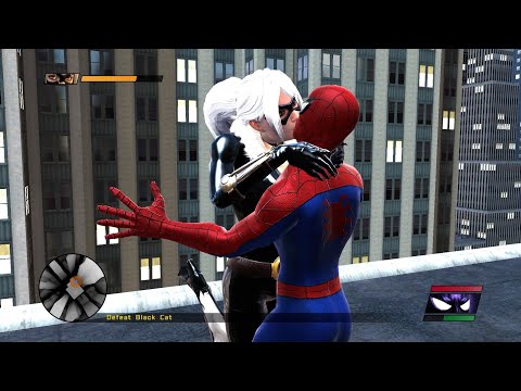 Black Cat Tempts Spider-Man(MSM2 Classic Suit Mod) | Spider-Man Web Of Shadows