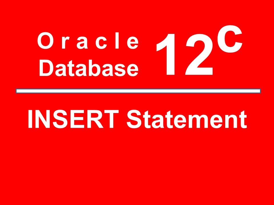 Oracle SQL PLSQL 12C Tutorial 7 - How to Insert Record or Data in Table