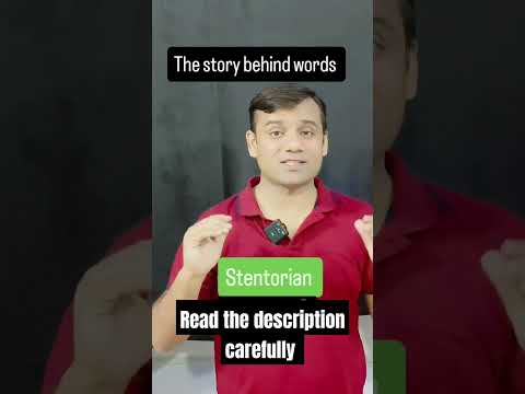 the story behind words. Hindi #educationmeaning of stentorian. #englishlanguage #spokenenglish