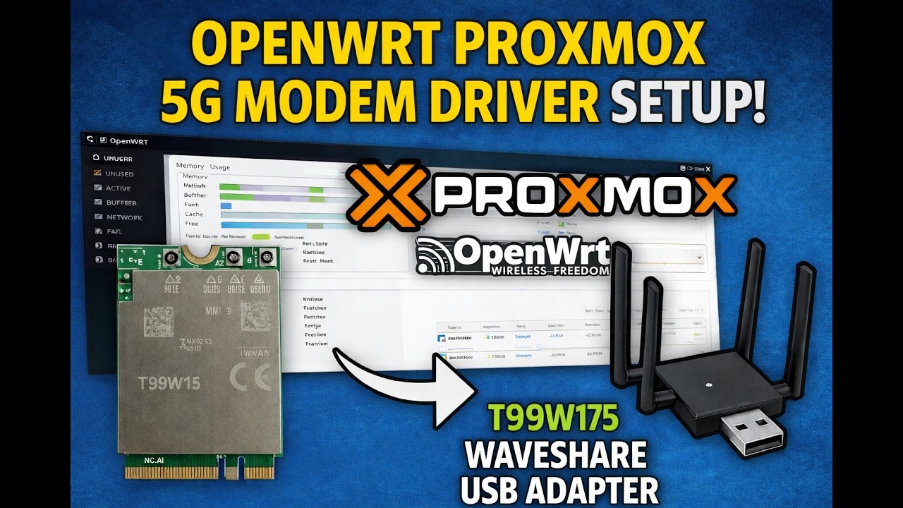 Build a Virtual Router in Proxmox: OpenWrt + Waveshare T99W175 MBIM 5G WAN
