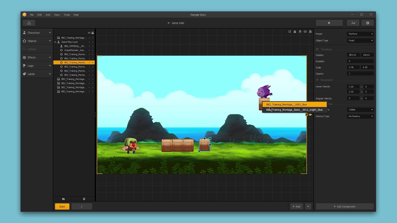Scene Editor - Buildbox 2 Tutorial