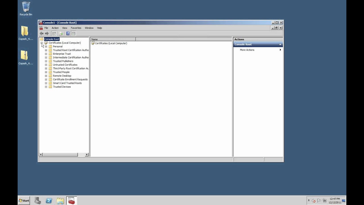 Active Directory Deleting Self-Signed Certificate