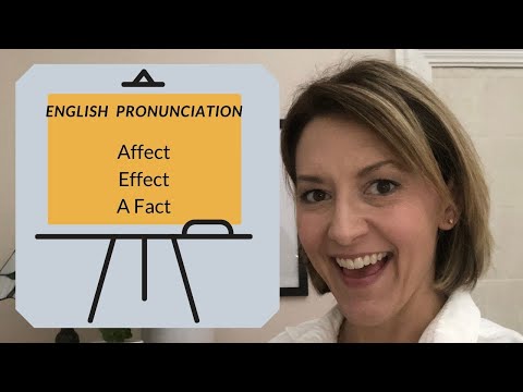 Learn to Pronounce AFFECT, EFFECT, A FACT -American English Pronunciation Lesson #learnenglish