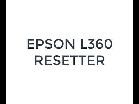 EPSON L360 RESETTER