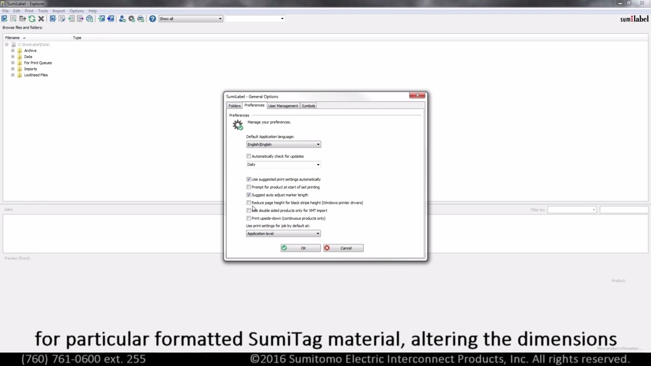 Overview General Options