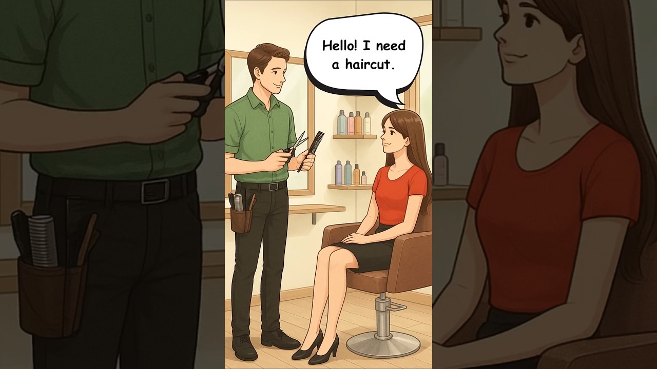 ✂️ Learn English While Getting a Haircut #englishforbeginners