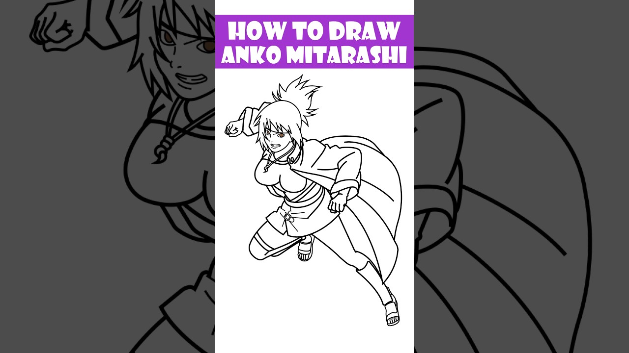 How to Draw Anko Mitarashi from Naruto #shortvideo #d4drawing