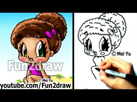 Fun2draw Cute Beach Girl | *Fun2draw Stars* by The Funny Drawers