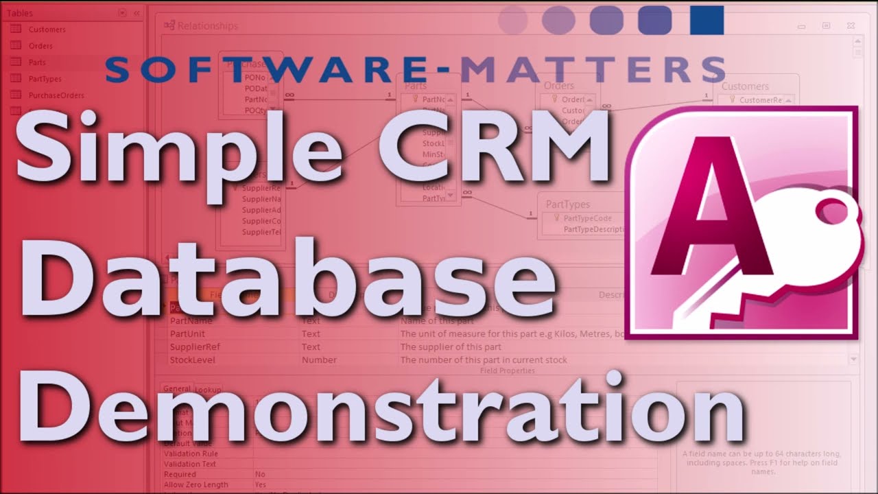 Simple CRM Access Database Demonstration