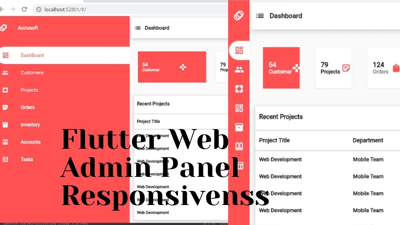 flutter web admin panel responsive