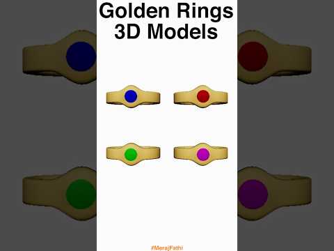 OBJ file Golden Rings 3D Models 💍 ・3D printer model to download・Cults