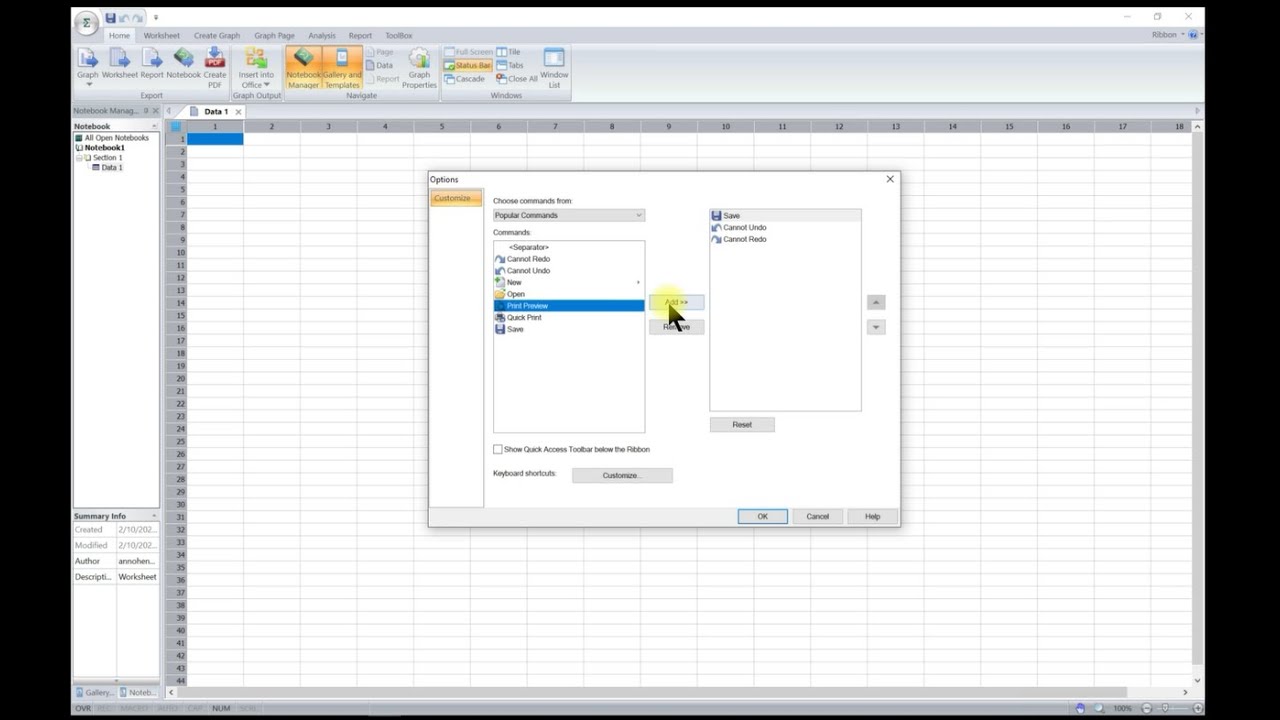 Overview of SigmaPlot Interface