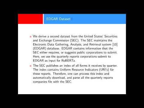 Using BERT for Sentiment Analysis on SEC data