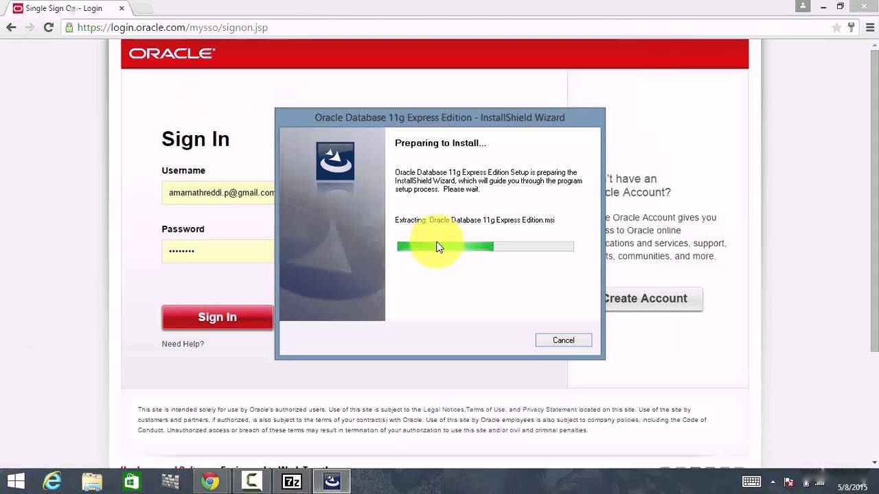 Mastering Oracle SQL + LAB Exercise : Tutorial 1 Installing Oracle