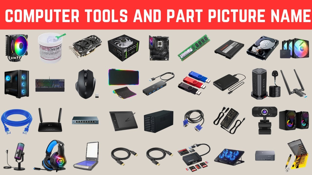 All Computer Part Name With Picture -  Computer Accessories and Components Catalog - Computer Tools