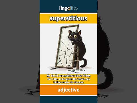 🇬🇧 Superstitious Meaning : Flash Card : Learn English Vocabulary