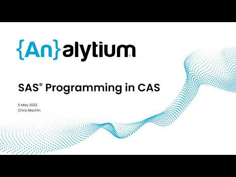 SAS Programming in CAS