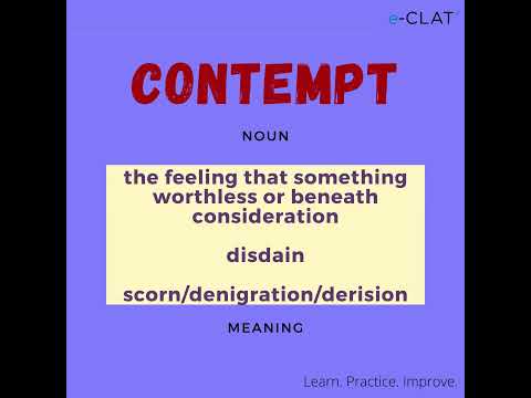 CONTEMPT | Word meaning | Word of the Day 75