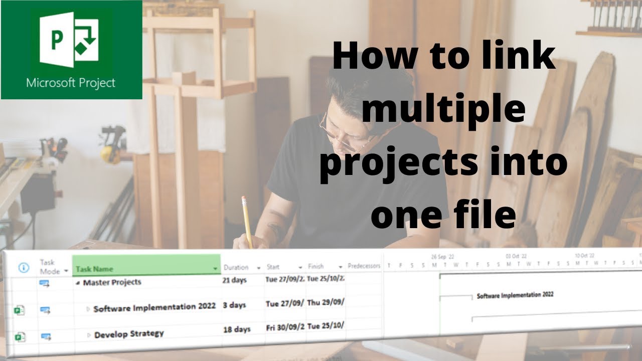 How to link multiple projects into one file. Microsoft Project