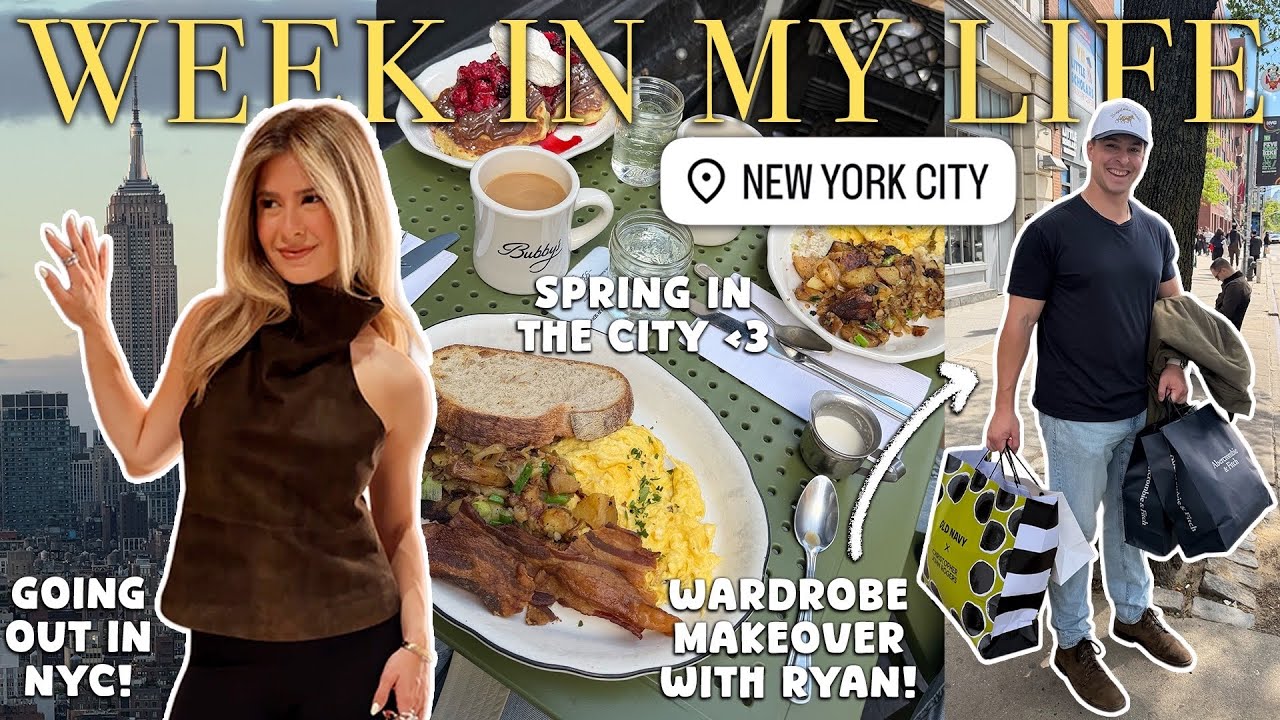 week in my life in NYC 🥨🚕 boyfriend wardrobe makeover, going out in nyc, run errands with me