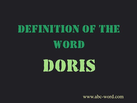 Definition of the word "Doris"