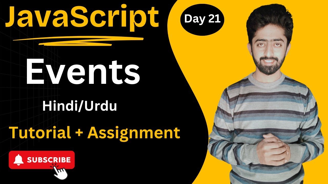 JavaScript Events Tutorial | Web Development Course 2024 | lecture 21