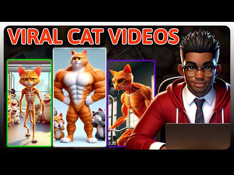 How to Make Viral MONETIZABLE AI Cat Videos - 💯% Free Tools