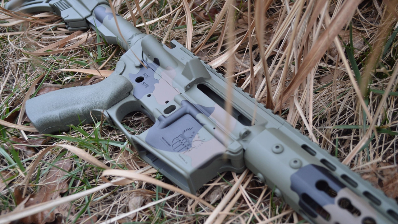 Gap Camo High Heat Vinyl Stencils used to Cerakote a Rifle