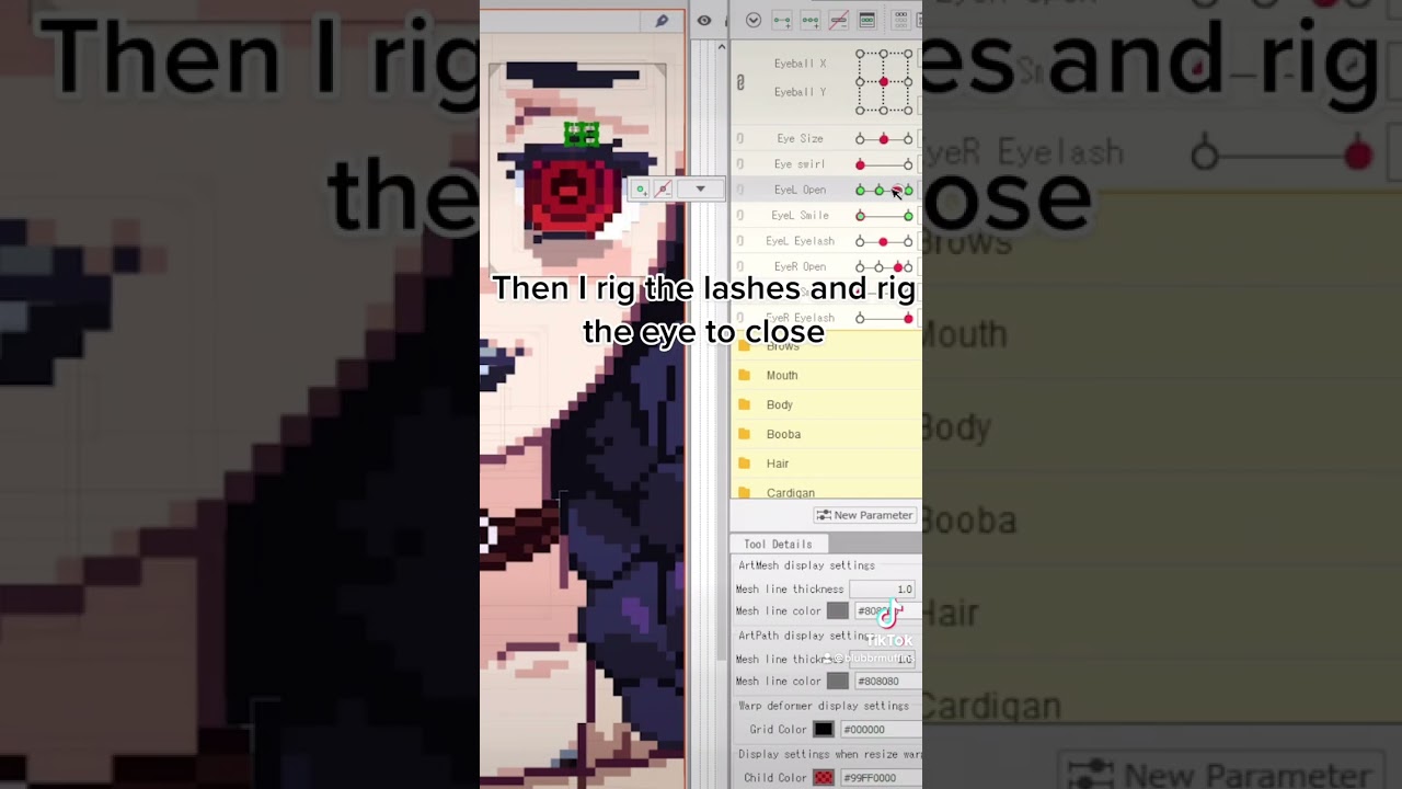 How I Rig a Pixel Art Eyes in Live 2D #shorts #vtuber