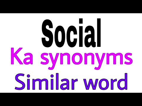 Synonyms of Social | Social ka synonyms | similar word of Social | synonym of Social