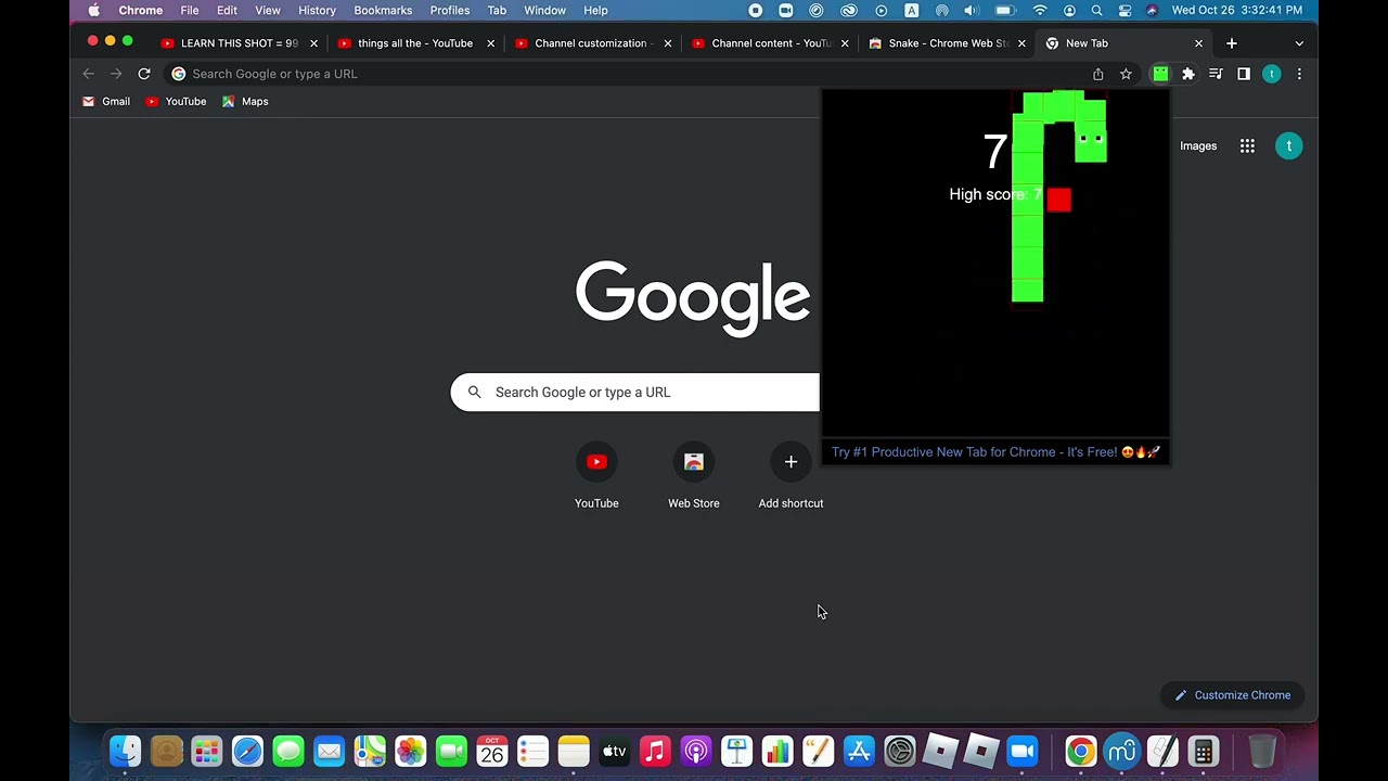 snake game chrome web store