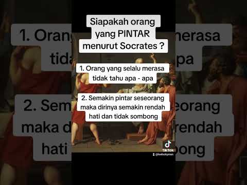 Socrates adalah orang paling bijak di Athena, tapi Socrates malah merasa tdk tahu apa apa #filsafat