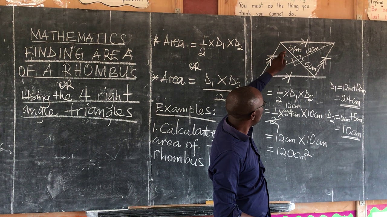 P7 Primary Seven Mathematics Area of a Rhombus